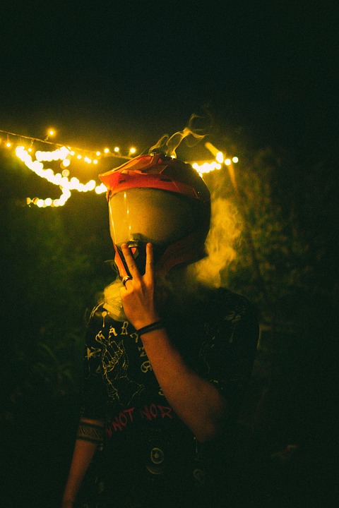 Smoke Night Helmet - Free photo on Pixabay