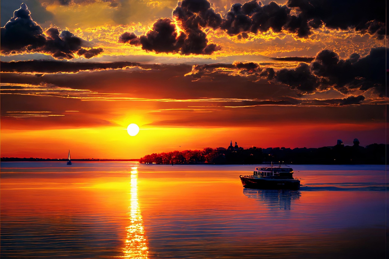 Download Lake Mendota, Sunset, Lake. Royalty-Free Stock Illustration Image - Pixabay