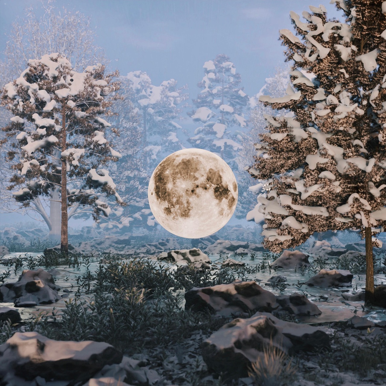 Luna Bosque Invierno - Foto gratis en Pixabay - Pixabay