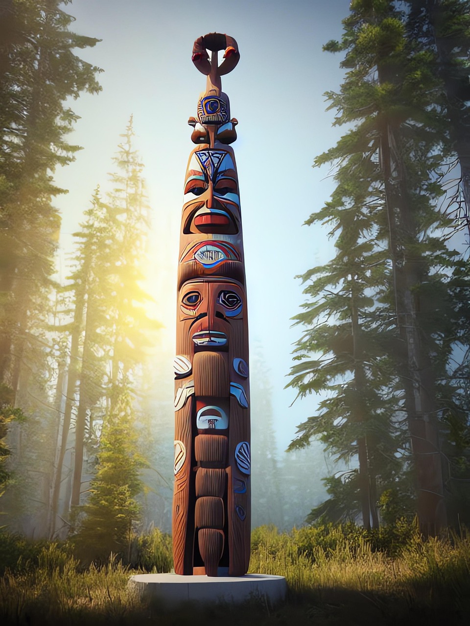Totem Huggen Mast Amerikansk - Gratis bilder på Pixabay
