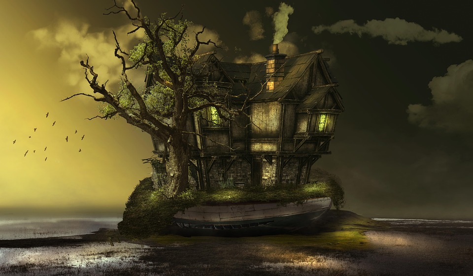 Download Fantasy House Boat Royalty Free Stock Illustration Image