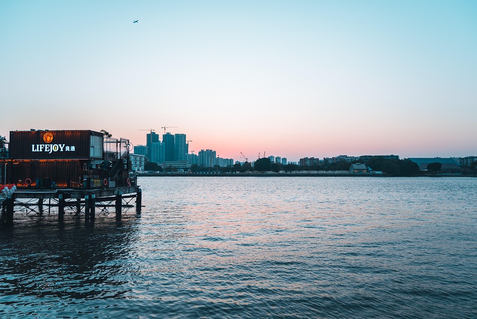 Riverside Port Sunset Evening - Free photo on Pixabay