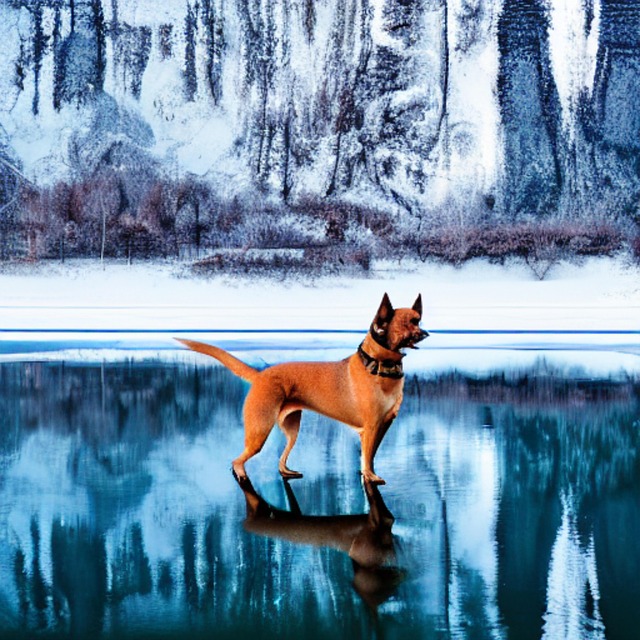 Dog On Frozen Lake - Free photo on Pixabay - Pixabay