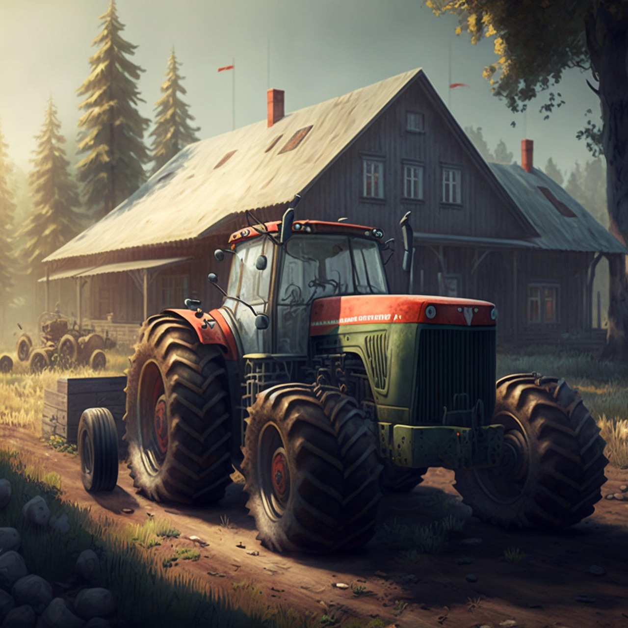 Download Tractor Farm Barn Royalty-Free Stock Illustration Image - Pixabay