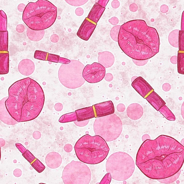 Download Lips, Pink Background, Lipstick. Royalty-Free Stock ...