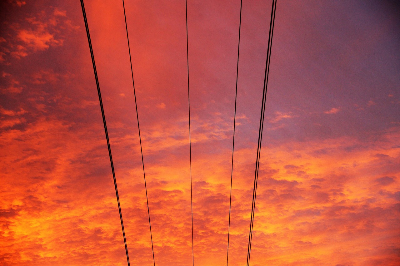 Electric Wires Sky Colorful - Free photo on Pixabay