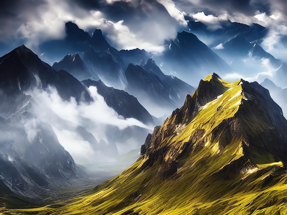 Generated Mountains Valley - Free image on Pixabay