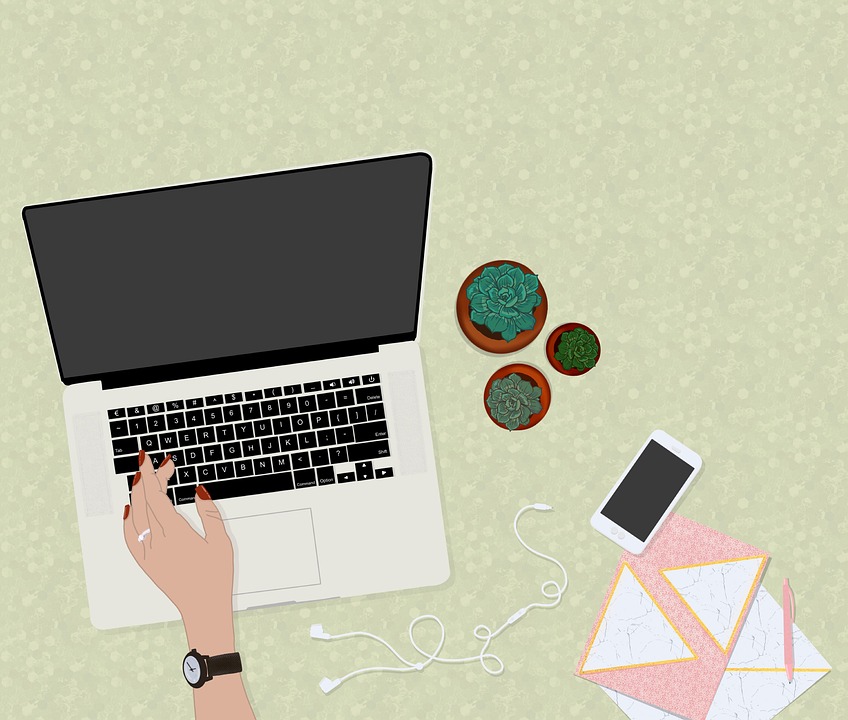 Download Laptop, Hand, Computer. Royalty-Free Stock Illustration Image ...
