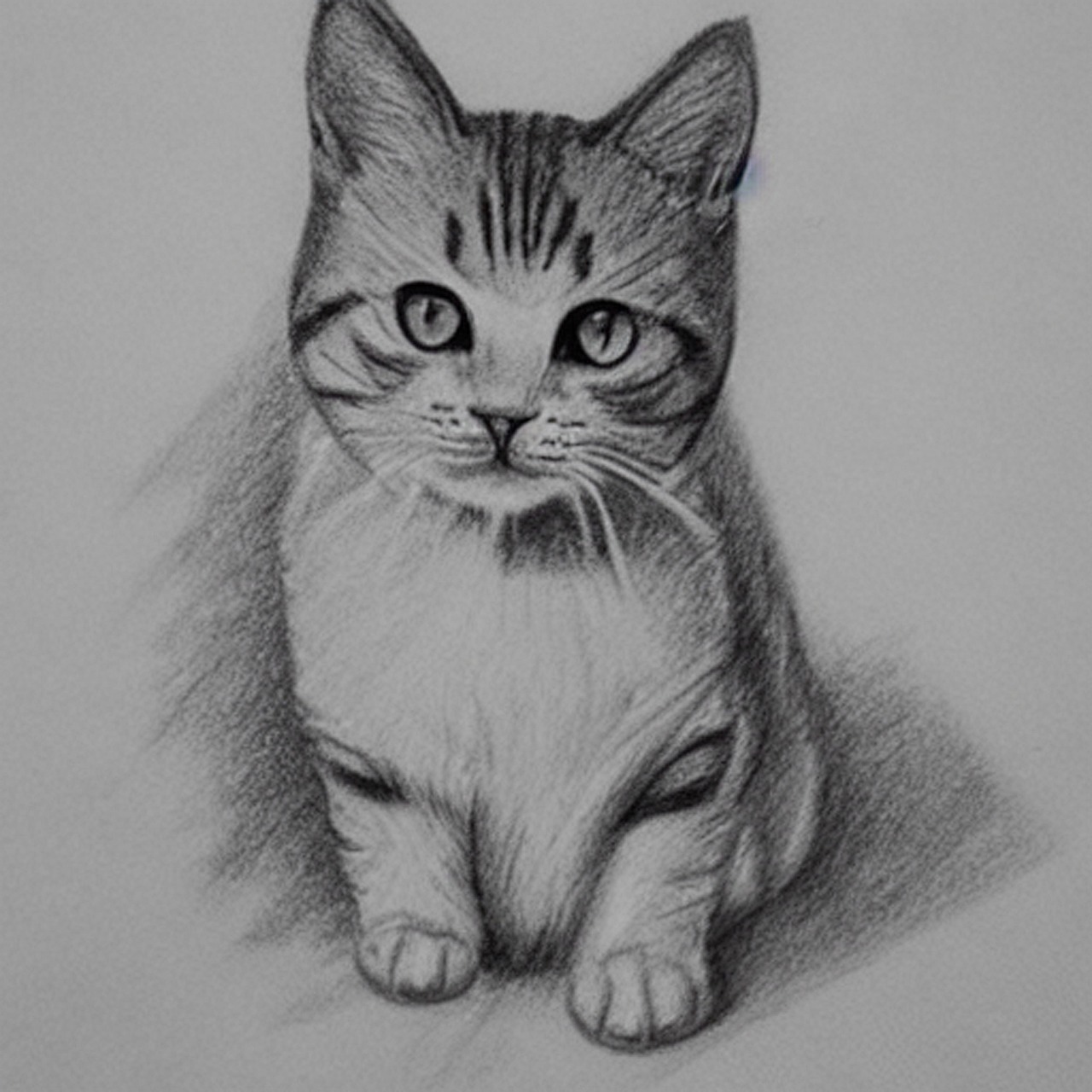 Divertido Gato Dibujo A Lapiz Foto Gratis En Pixabay