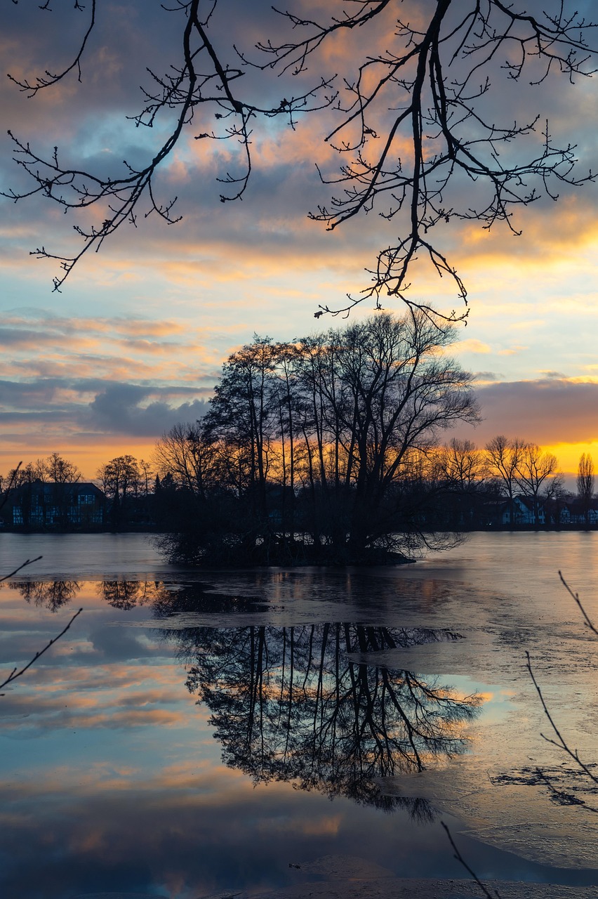 Hintergrundbilder Abend See Sonnenuntergang