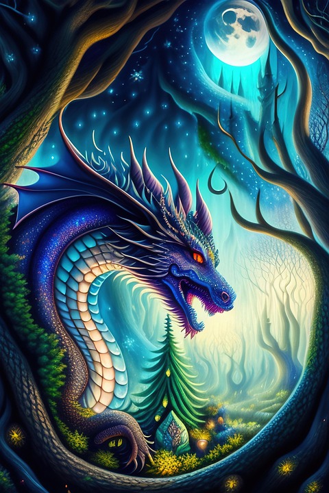 Download Ai Generated, Dragon, Fractal. Royalty-Free Stock Illustration ...