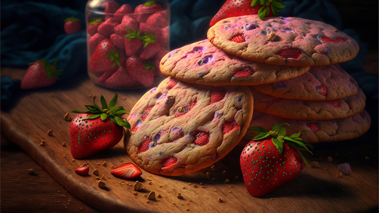 Download Cookies, Strawberries, Treat. Royalty-Free Stock Illustration ...