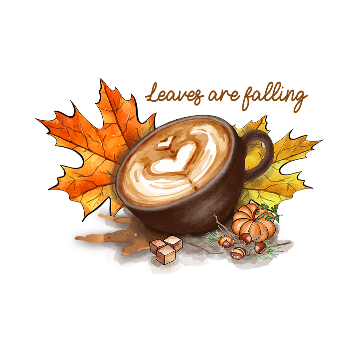 Download Coffee, Pumpkin Pie, Fall. Royalty-Free Stock Illustration ...