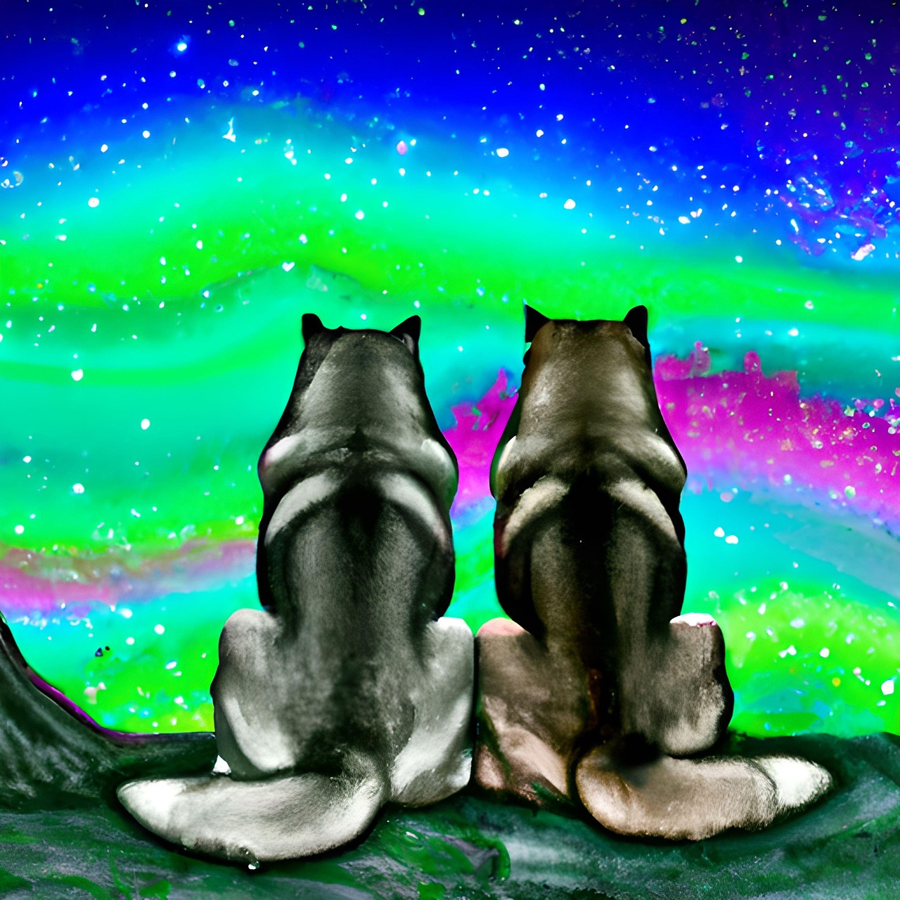 Northern Lights Wolf Wolves - Free photo on Pixabay