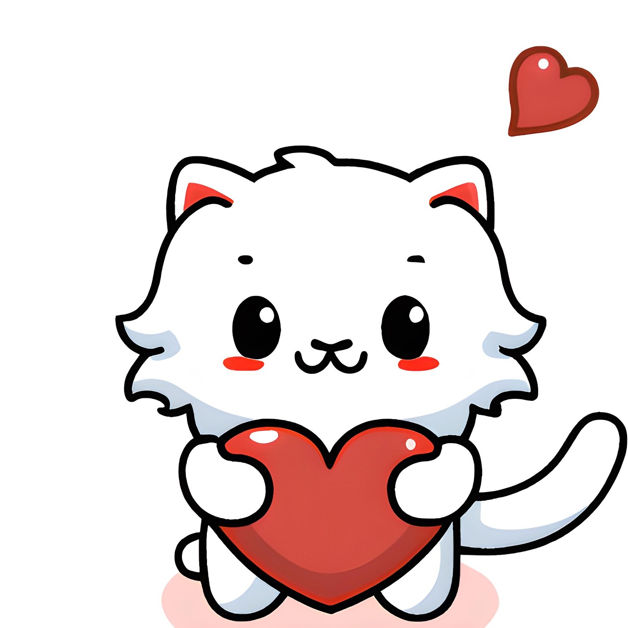 Cat Kawaii Cœur - Photo gratuite sur Pixabay - Pixabay