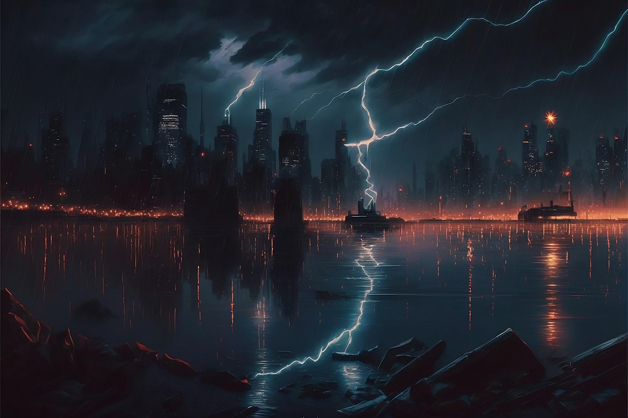 Download Lightning, Storm, City. Royalty-Free Stock Illustration Image ...