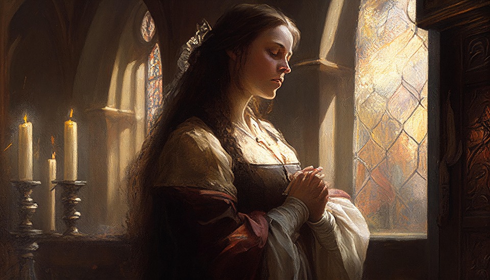 Pintura Al Óleo Orando Medieval - Imagen gratis en Pixabay - Pixabay