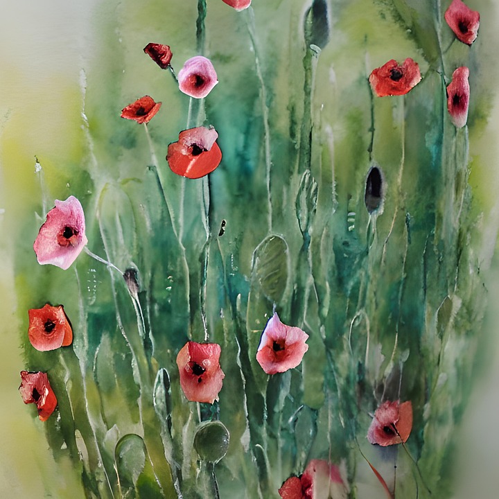 Mack Mohnblumen Aquarell - Kostenloses Foto auf Pixabay