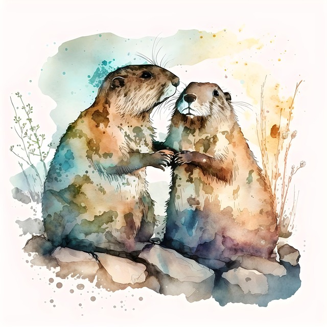 Download Groundhogs, Marmots, Animals. Royalty-Free Stock Illustration ...
