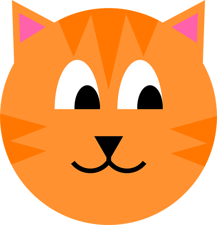 Orange Cat Face Clipart