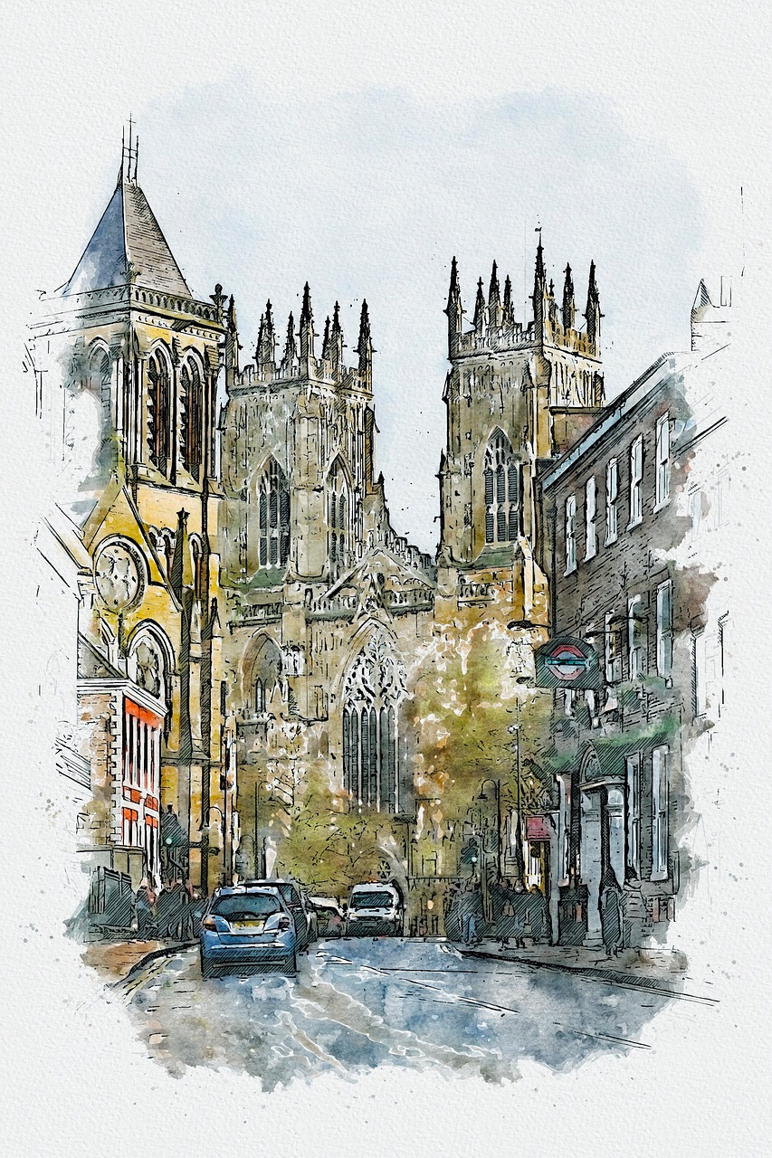 Download York Minster, Town, Towers. Royalty-Free Stock Illustration ...