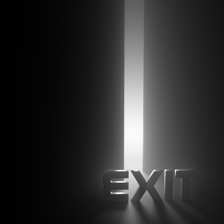 Download Exit, 3D Wallpapers, Light. Royalty-Free Stock Illustration ...