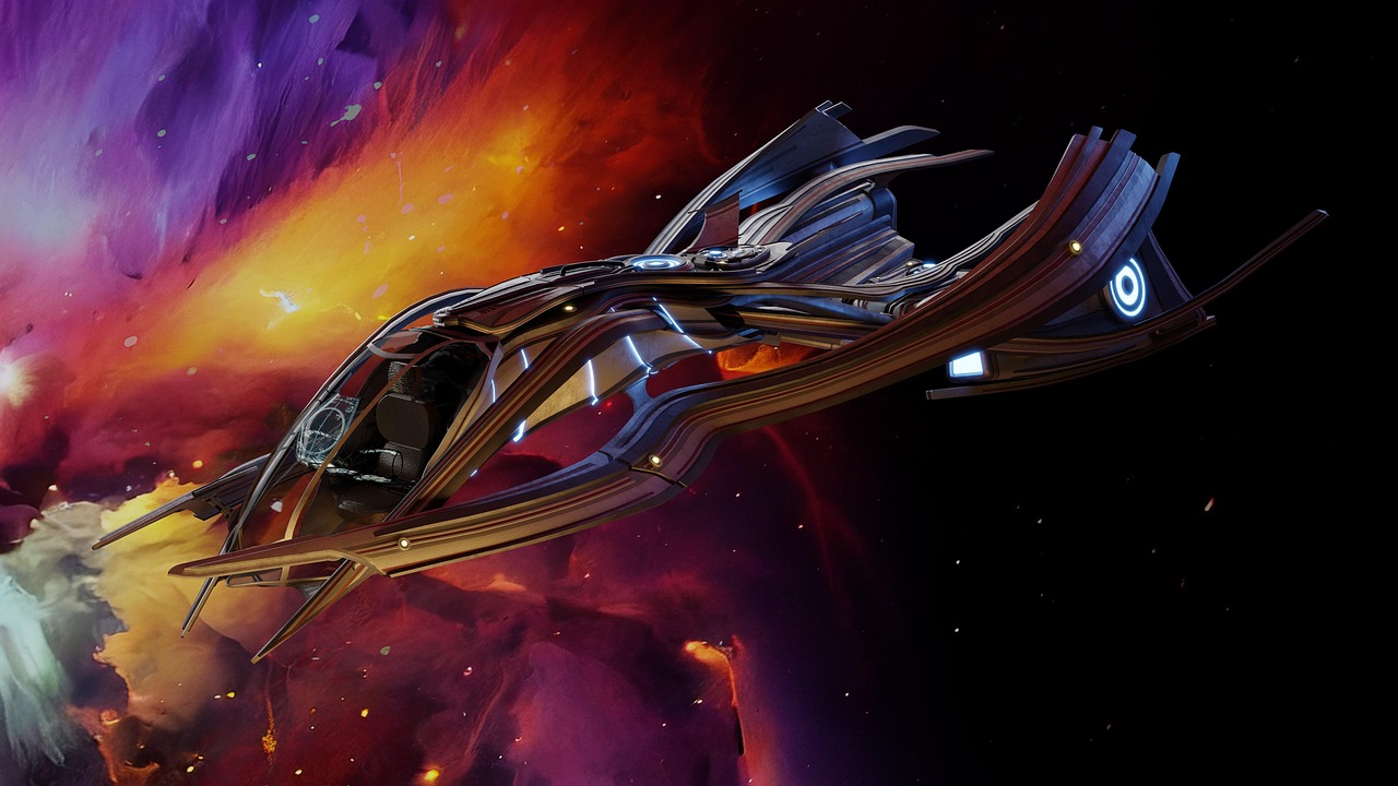 Download Futuristic, Nebula, Spaceship. Royalty-Free Stock Illustration ...