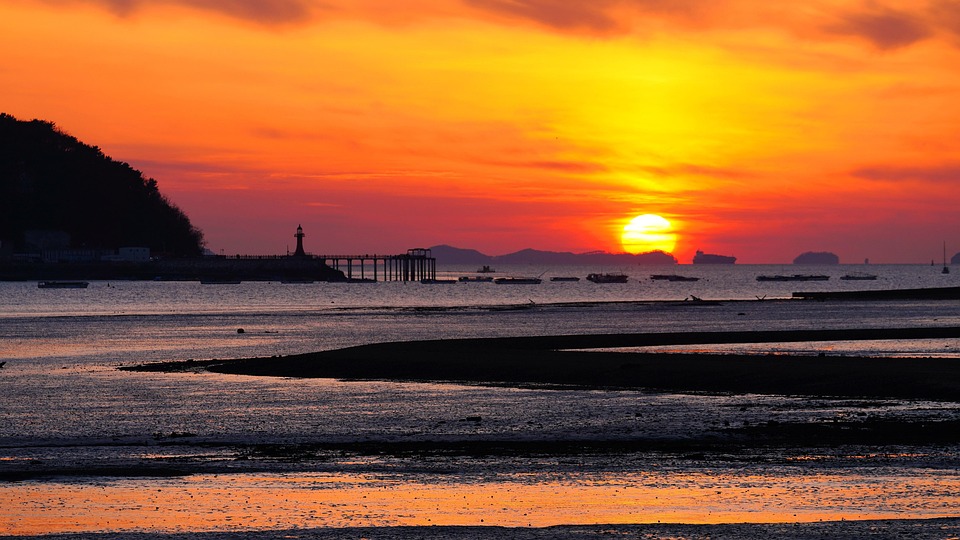 Ocean Sunset Foreshore - Free photo on Pixabay