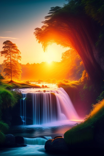 Download Ai Generated, Waterfalls, Lake. Royalty-Free Stock ...