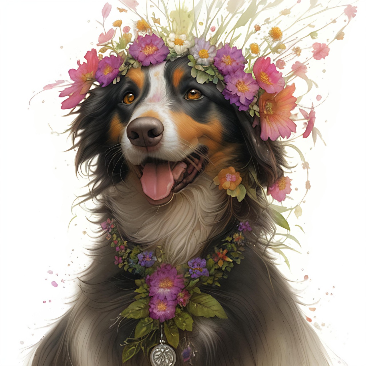 Chien Fleurs Le Printemps Border - Photo gratuite sur Pixabay - Pixabay