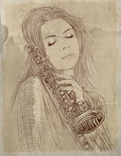 Download Musician, Woman, Drawing. Royalty-Free Stock Illustration ...
