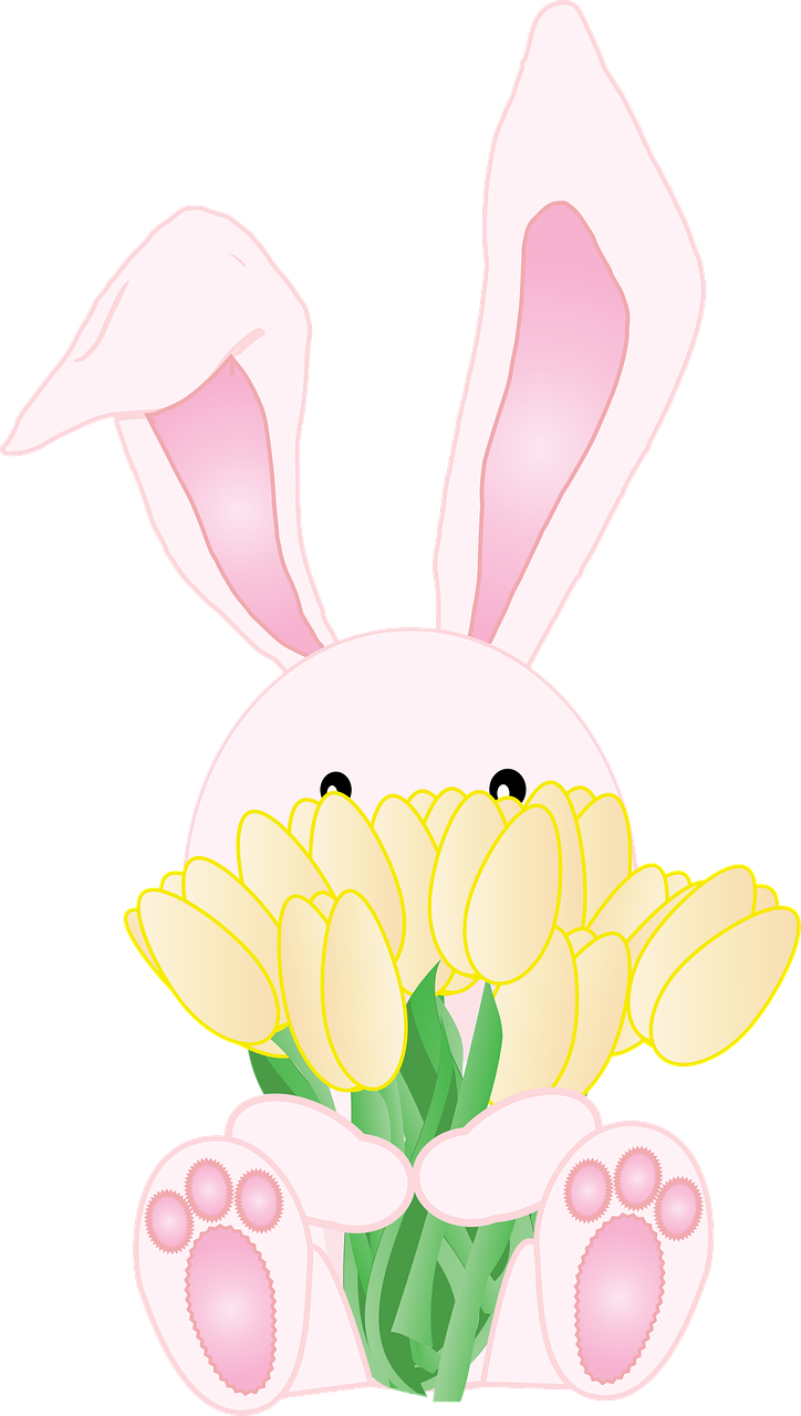 Download Easter, Rabbit, Tulips. Royalty-Free Vector Graphic - Pixabay