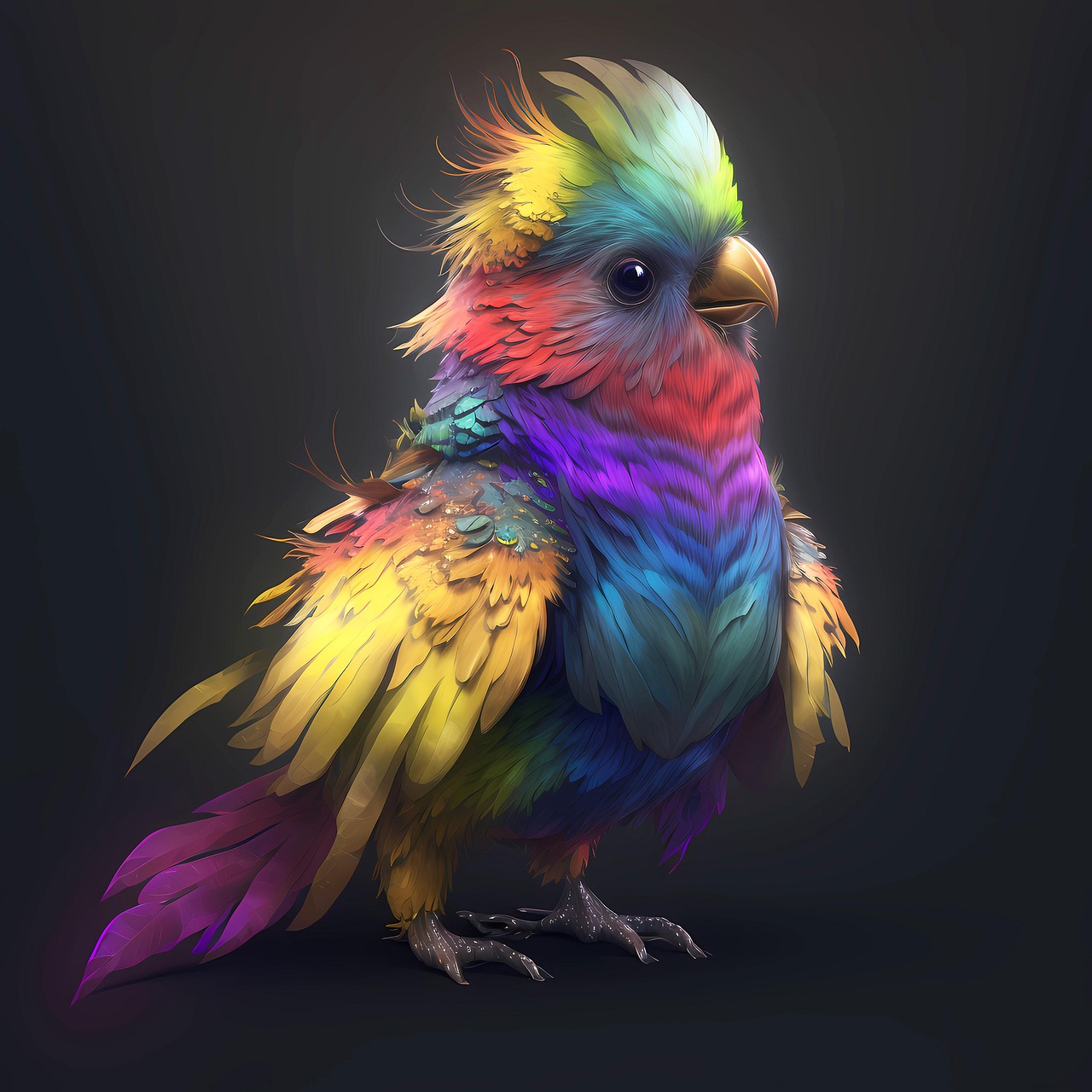 Download Ai Generated, Bird, Rainbow. Royalty-Free Stock Illustration ...
