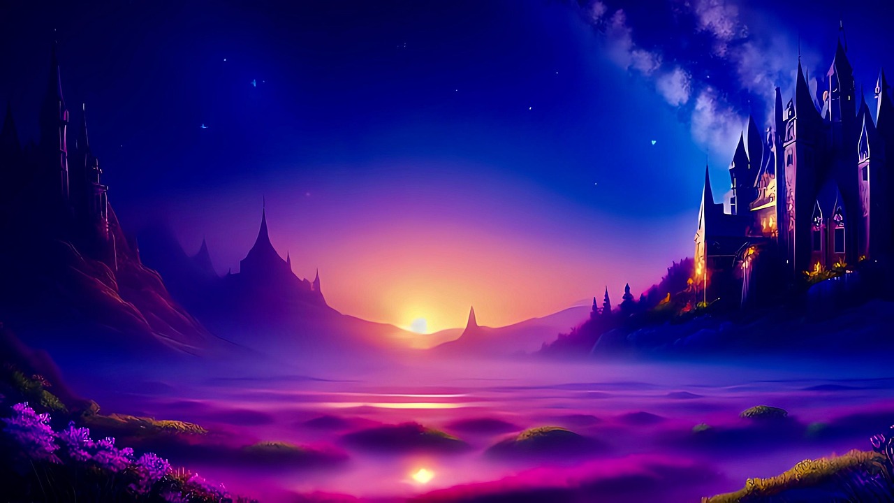 Download Fantasy Land, Fairyland, Night Sky. Royalty-Free Stock ...