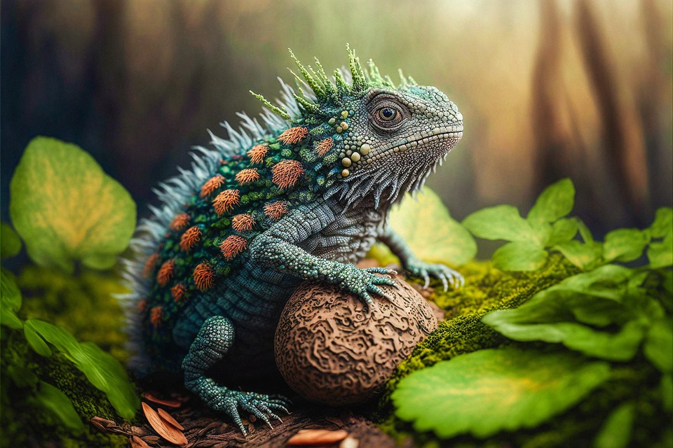 Download Ai Generated Chameleon Reptile Royalty Free Stock