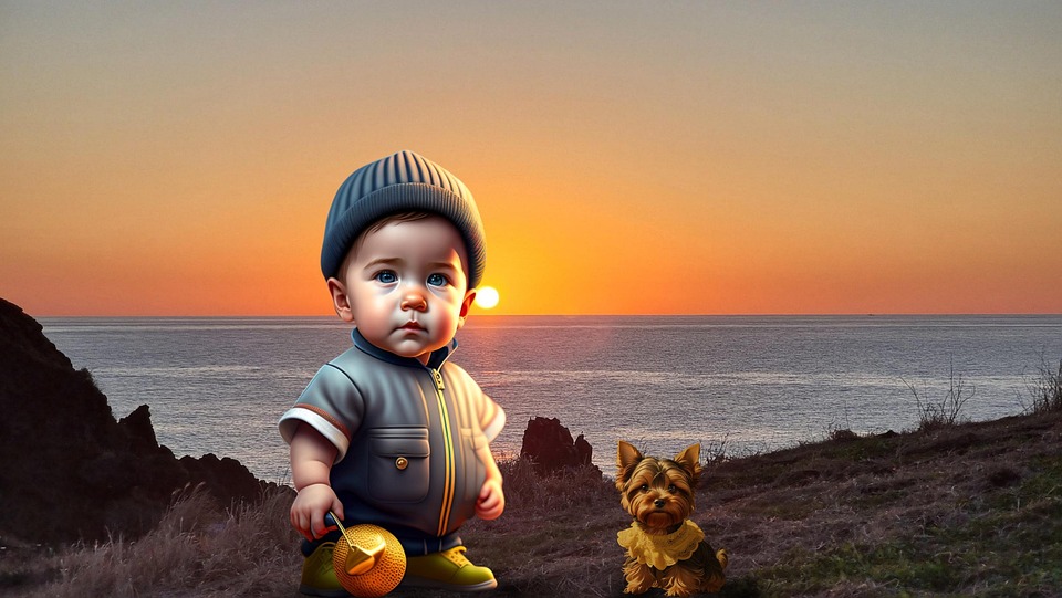 Ocean Sunrise Boy - Free image on Pixabay