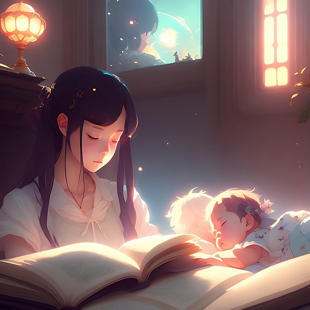 Download Mother And Child, Storytime, Asleep. Royalty-Free Stock ...