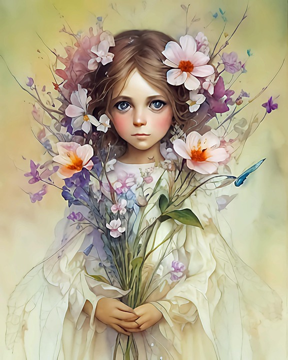 Download Girl, Child, Spring. Royalty-Free Stock Illustration Image ...