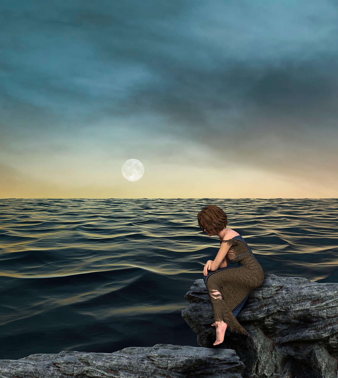Download Fantasy, Sea, Girl. Royalty-Free Stock Illustration Image ...