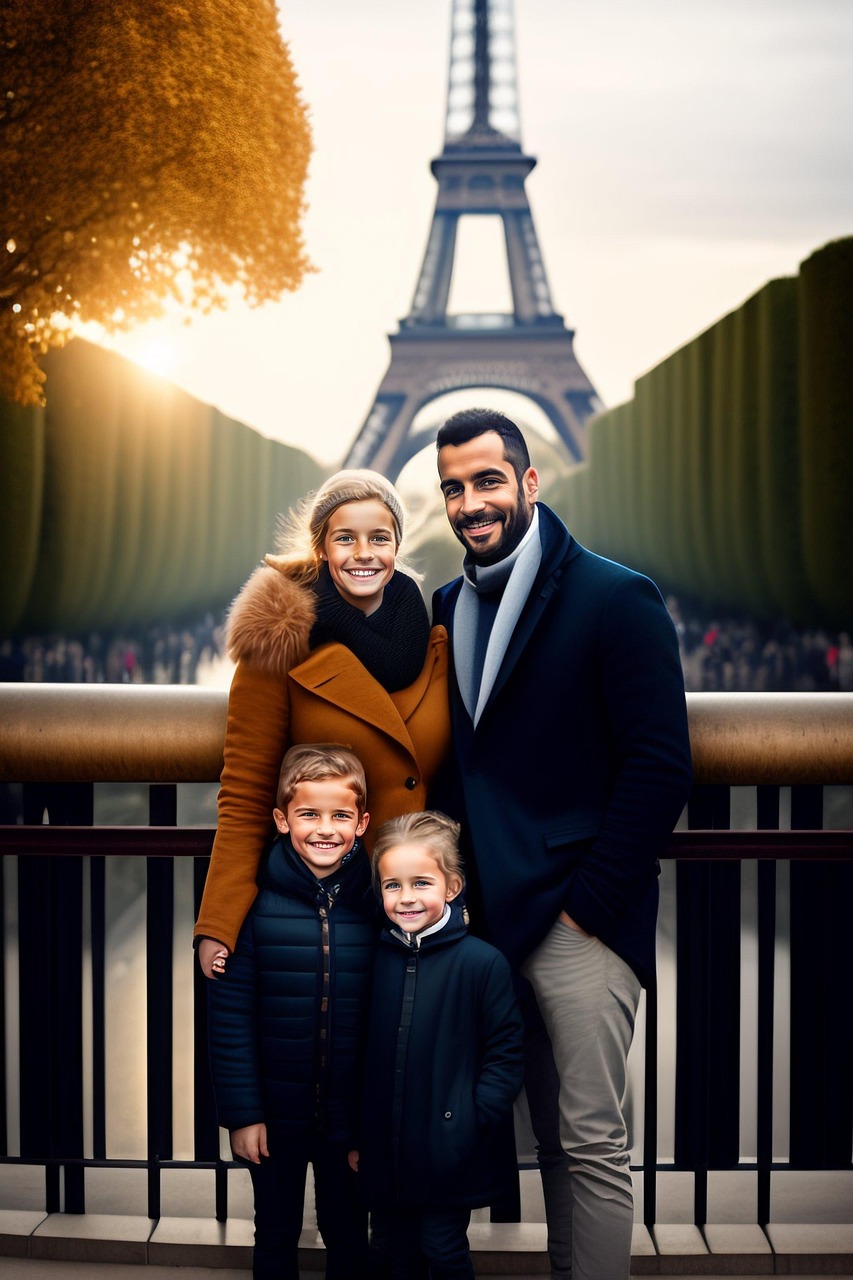 Download Ai Generated, Family, Paris. Royalty-Free Stock Illustration ...