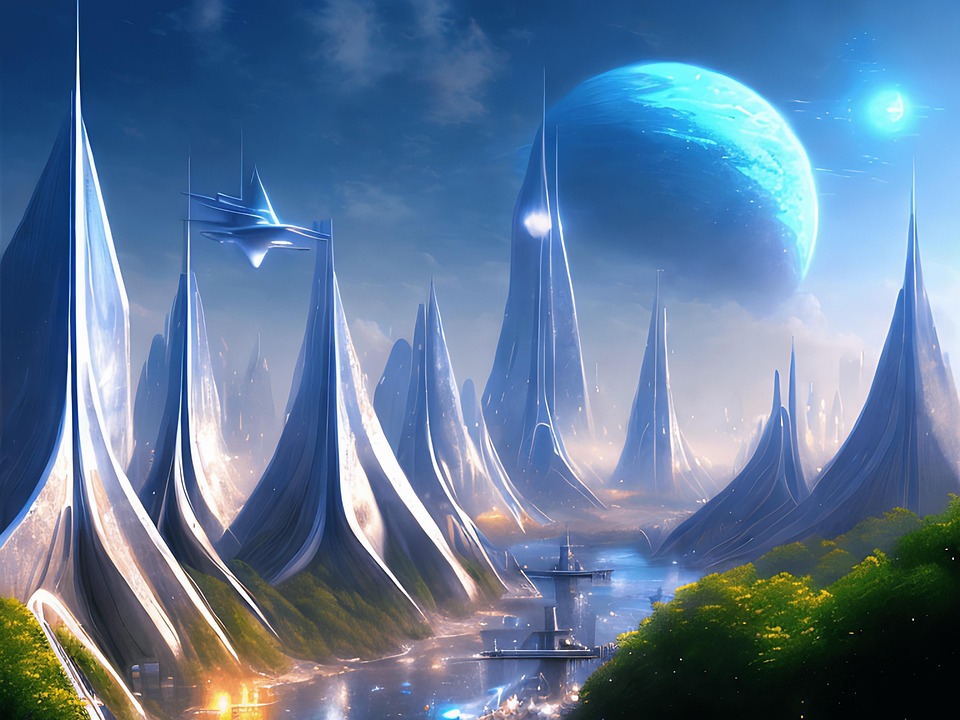Download Ai Generated, Fantasy Scenery, Futuristic City. Royalty-Free ...