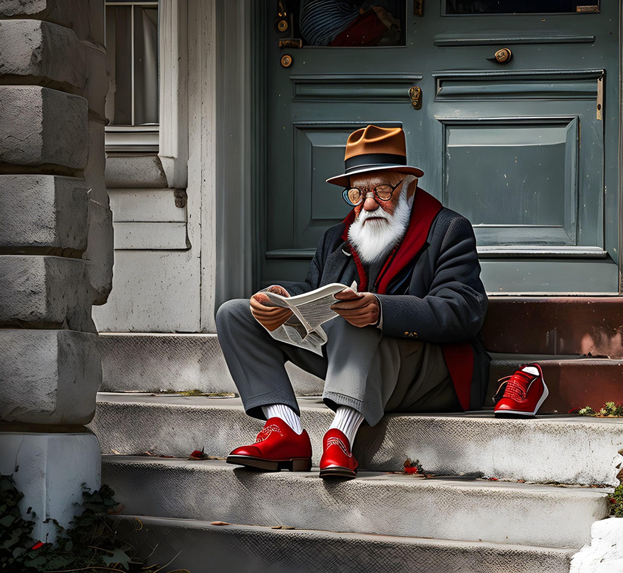 Download Old Man, Journal, Steps. Royalty-Free Stock Illustration Image ...