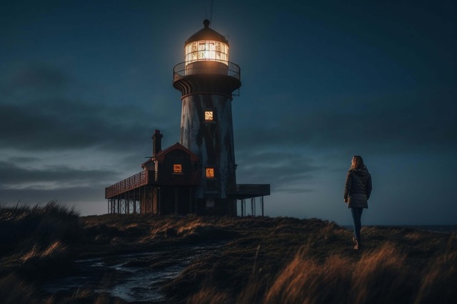 Download Lighthouse, Evening, Night. Royalty-Free Stock Illustration ...