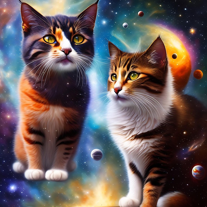 Download Cats, Galaxy, Space. Royalty-Free Stock Illustration Image ...