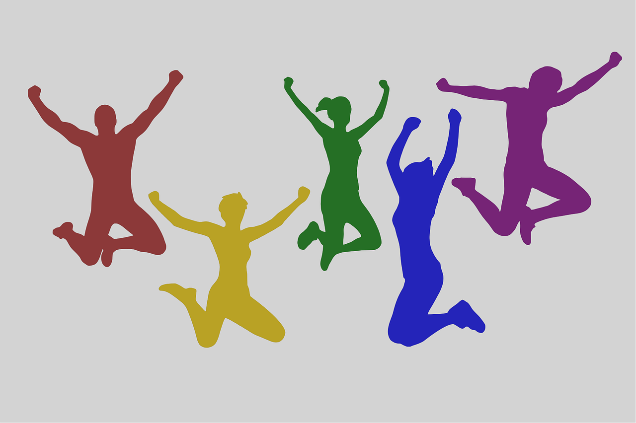 Download Air Jump, Group, Silhouettes. Royalty-Free Vector Graphic ...