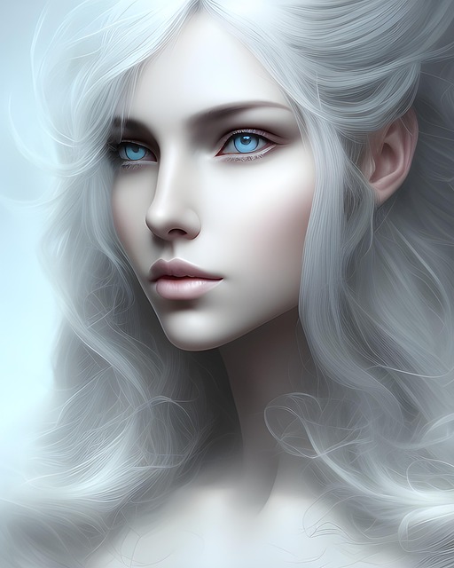 Download Ai Generated Woman White Hair Royalty Free Stock 0171