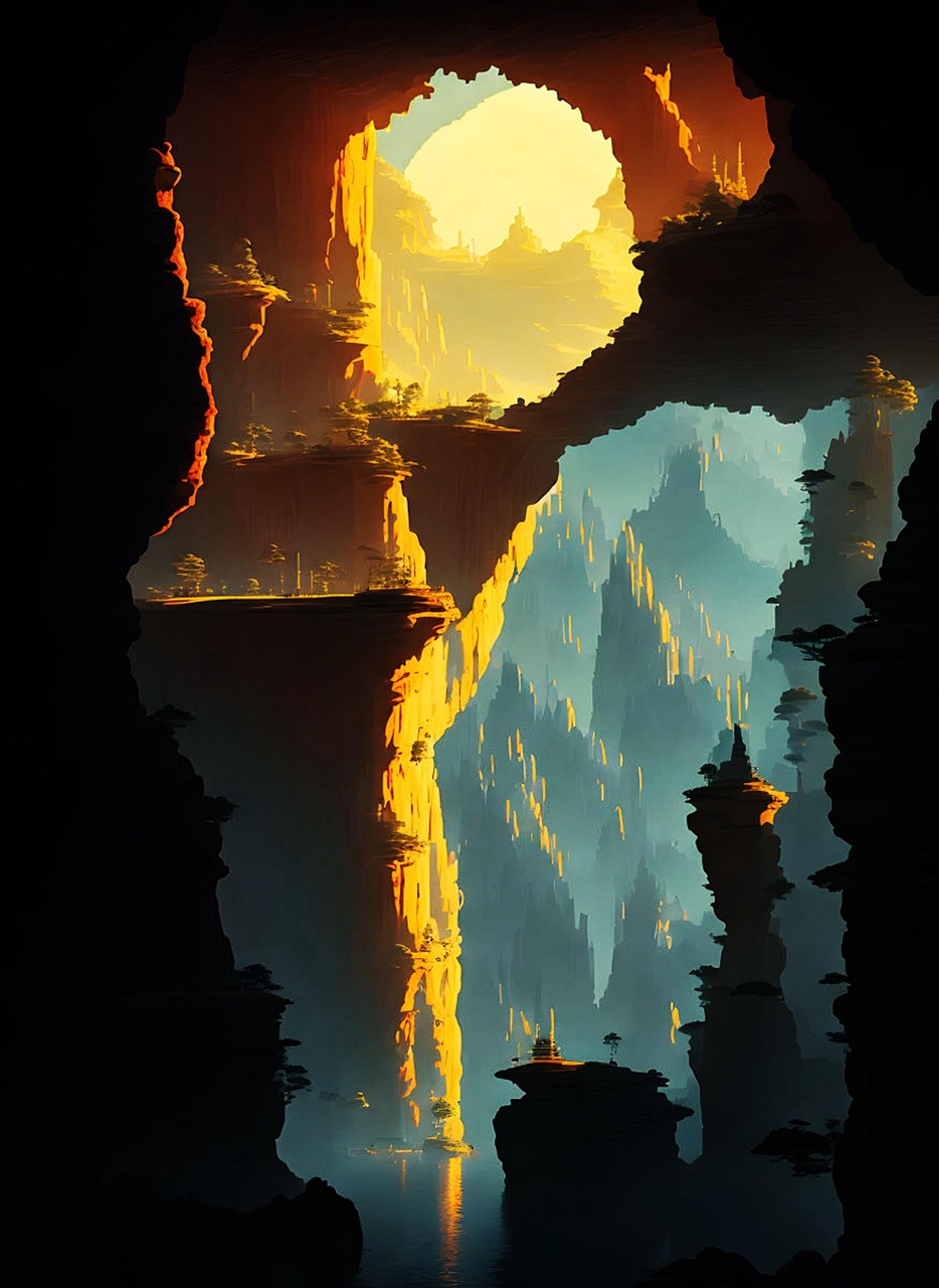 Download Ai Gnerated, Caves, Sea. Royalty-Free Stock Illustration Image ...
