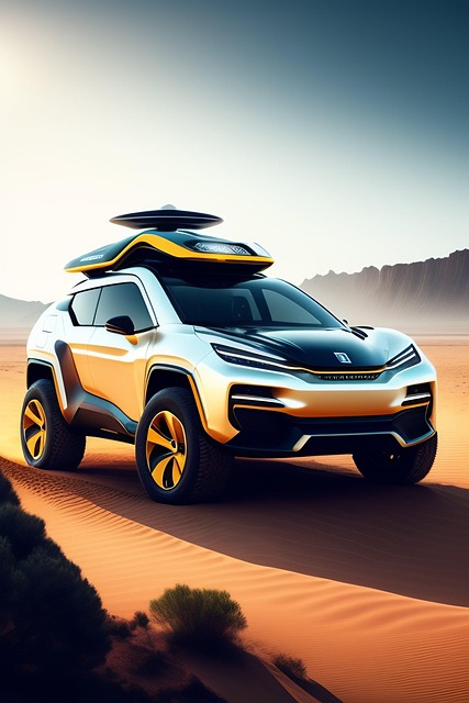 Download Ai Generated, Car, Desert. Royalty-Free Stock Illustration ...