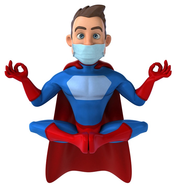 Download Superhero Coronavirus Mask Royalty-Free Stock Illustration ...