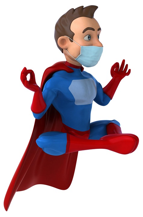 Download Superhero Coronavirus Mask Royalty-Free Stock Illustration ...